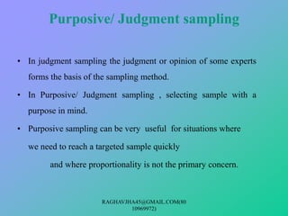 Sample and sampling design | PPTX