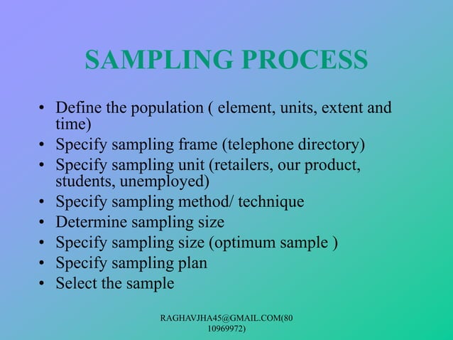 Sample and sampling design | PPT