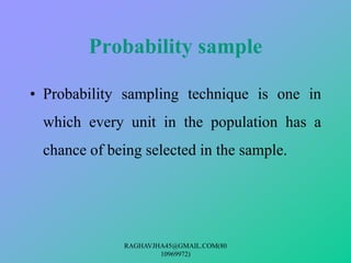 Sample and sampling design | PPT