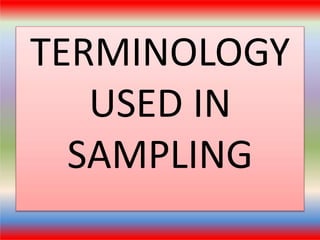 Sample and sampling techanique | PPTX