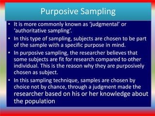 Sample and sampling techanique | PPTX