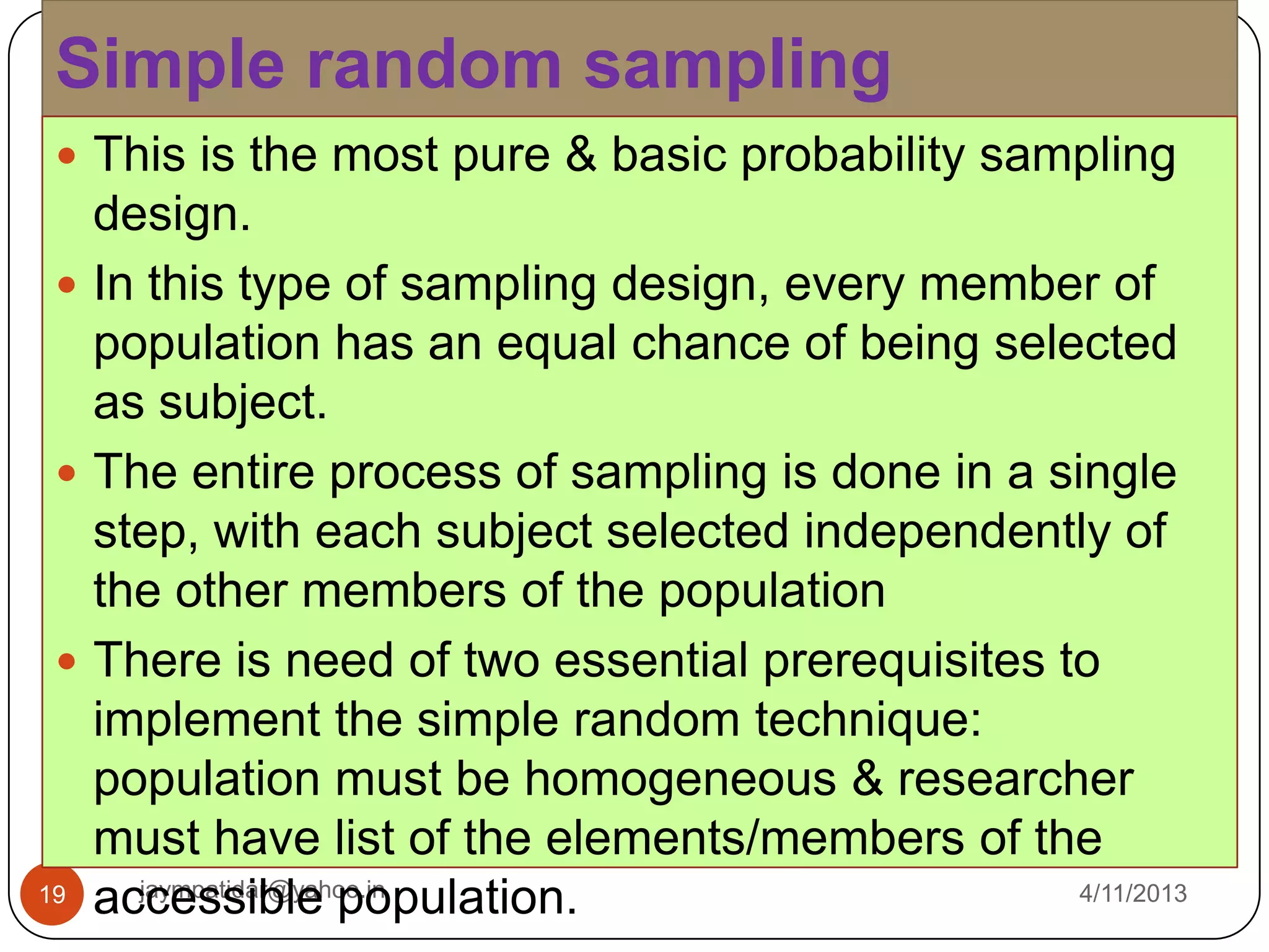 Sample and sampling techniques | PPTX | Biological Sciences | Science