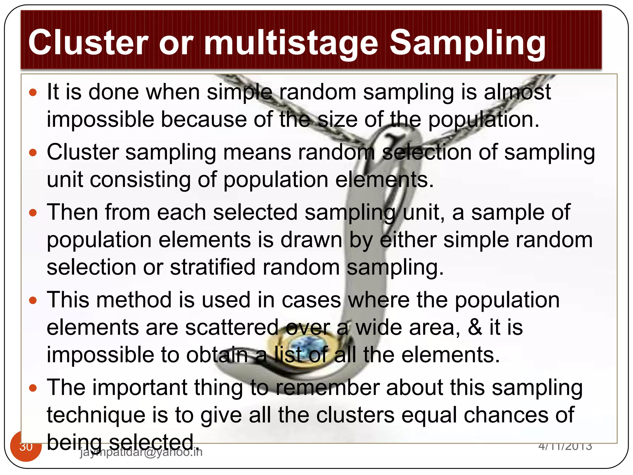 Sample and sampling techniques | PPTX | Biological Sciences | Science