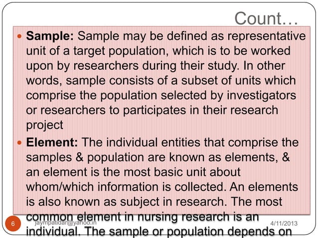 Sample and sampling techniques | PPTX | Biological Sciences | Science