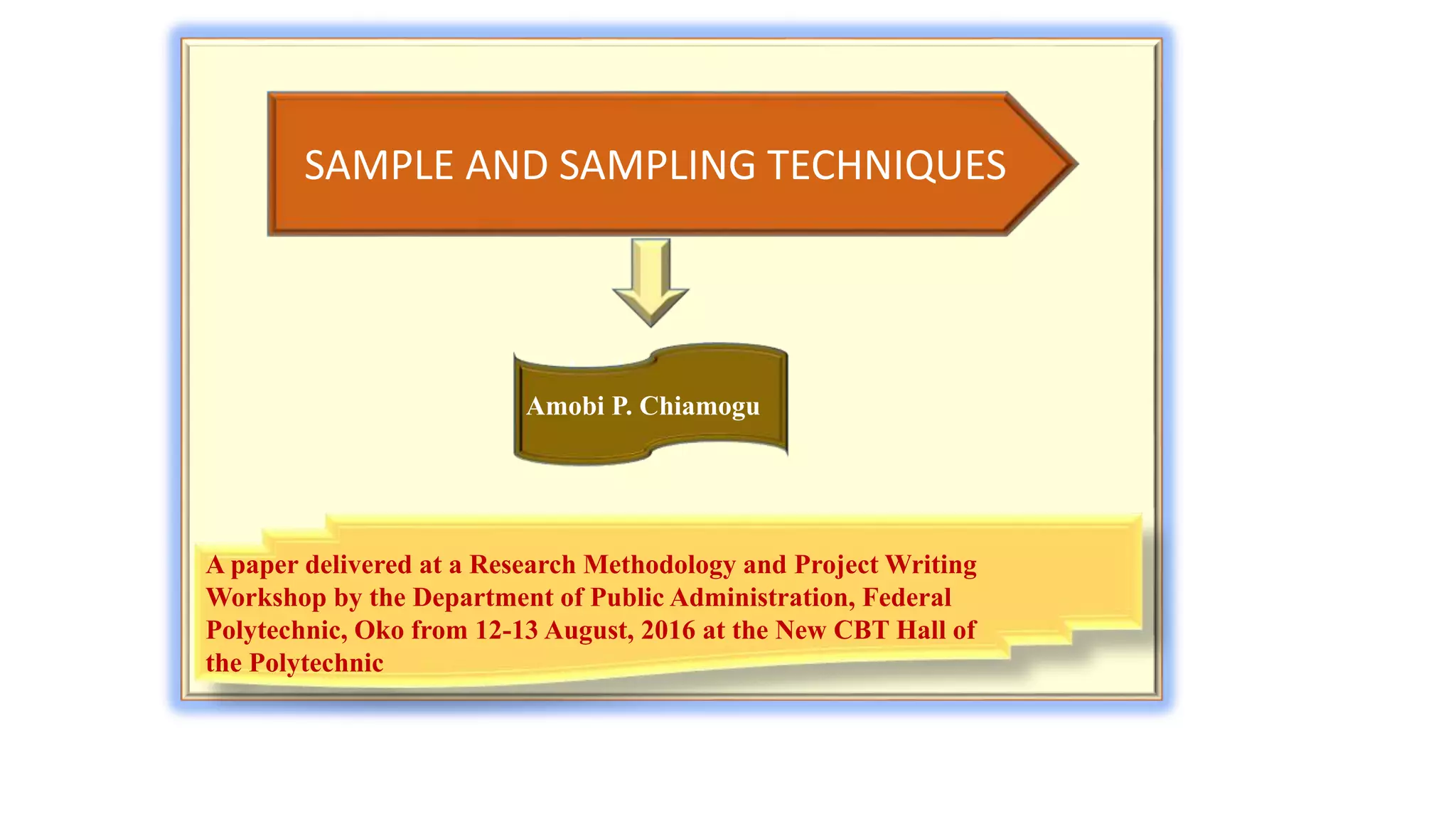 Sample and sampling techniques | PPT