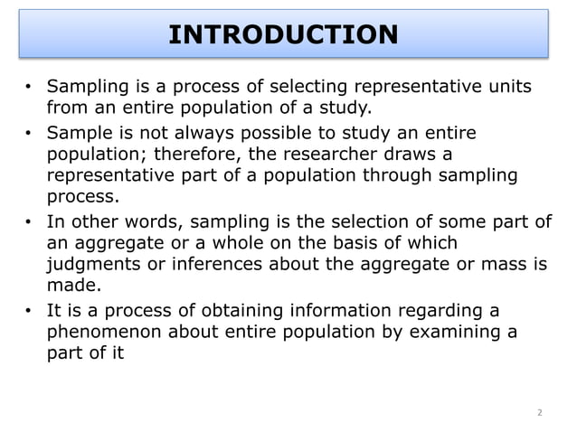 Sample and sampling techniques | PPT