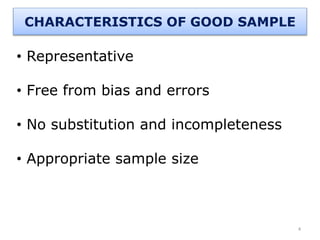 Sample and sampling techniques | PPTX