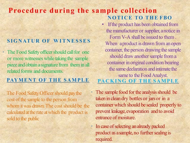 Sampling techniques of food | PPTX