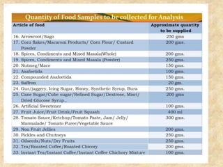 Sampling techniques of food | PPTX