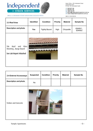 Sample apartments asbestos report | PDF