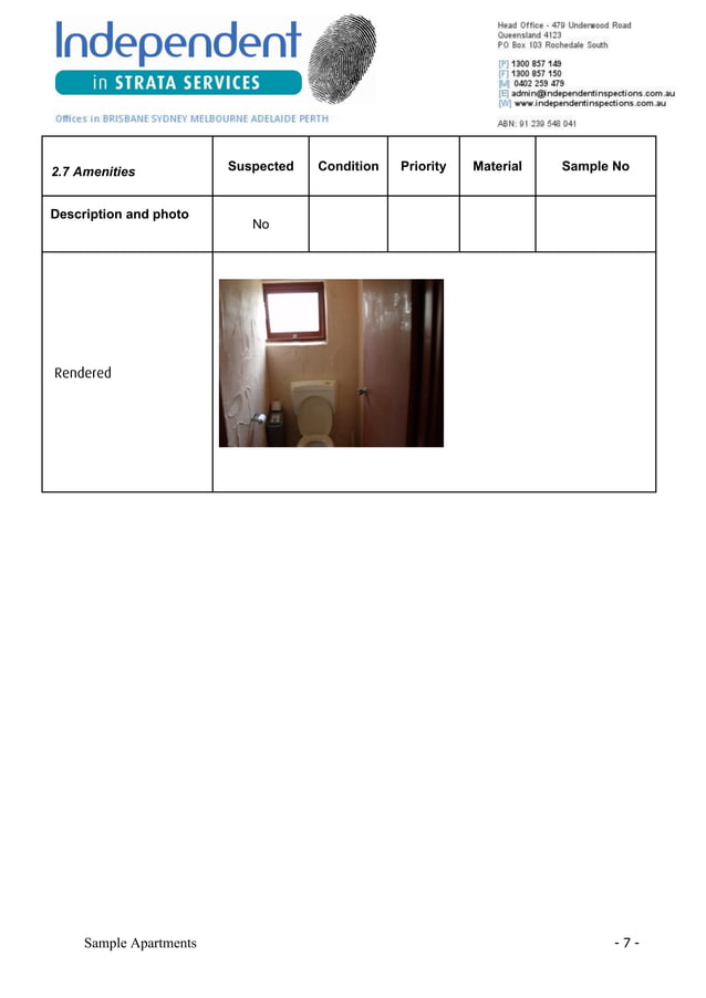 Sample apartments asbestos report | PDF