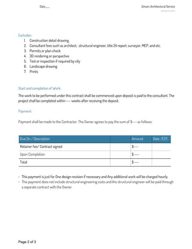 Sample architectural drafting contract | PDF