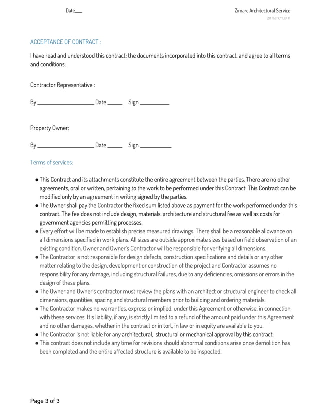 Sample architectural drafting contract | PDF