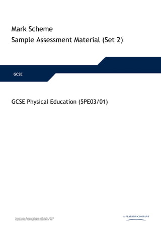 GCSE PE - Sample Assessment Questions | PDF