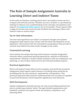 sample assignment australia | PDF