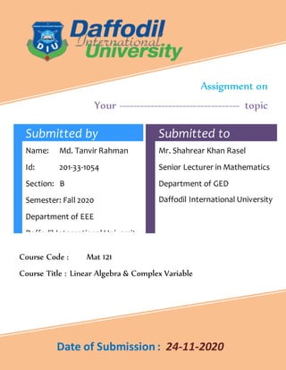 Assignment cover page | DOCX