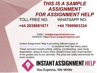 Sample Assignment on Business Skills | PPT