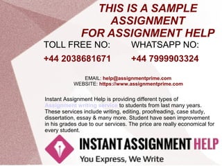 Sample Assignment on Business Skills | PPT