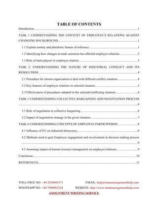 Sample Assignment on Employee Relation | PDF