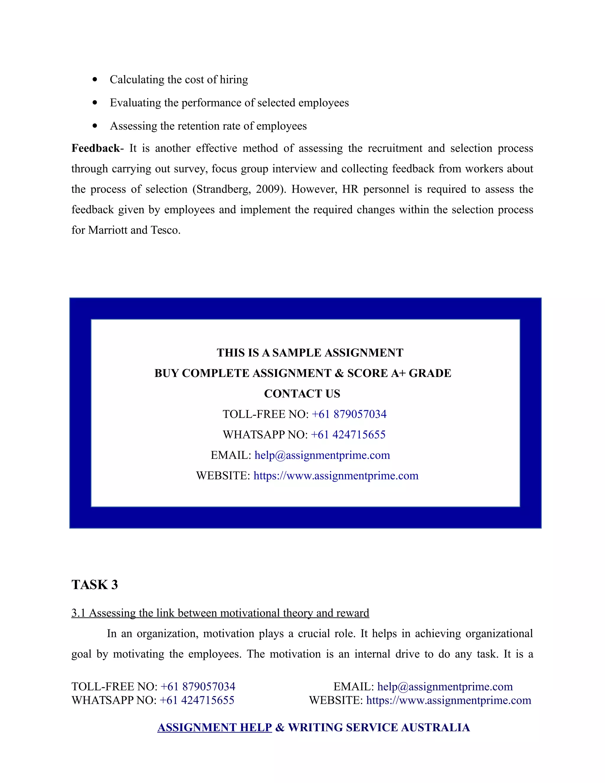 Sample Assignment on Human Resource Management | PDF