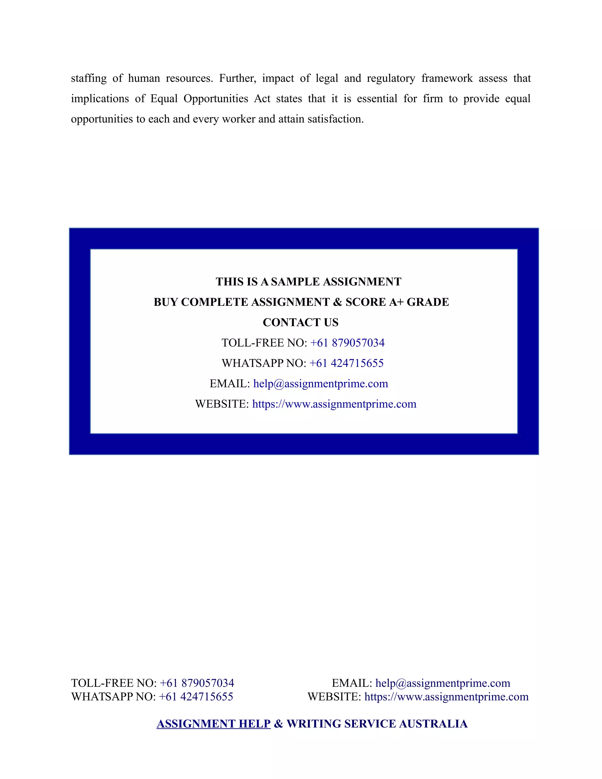 Sample Assignment on Human Resource Management | PDF