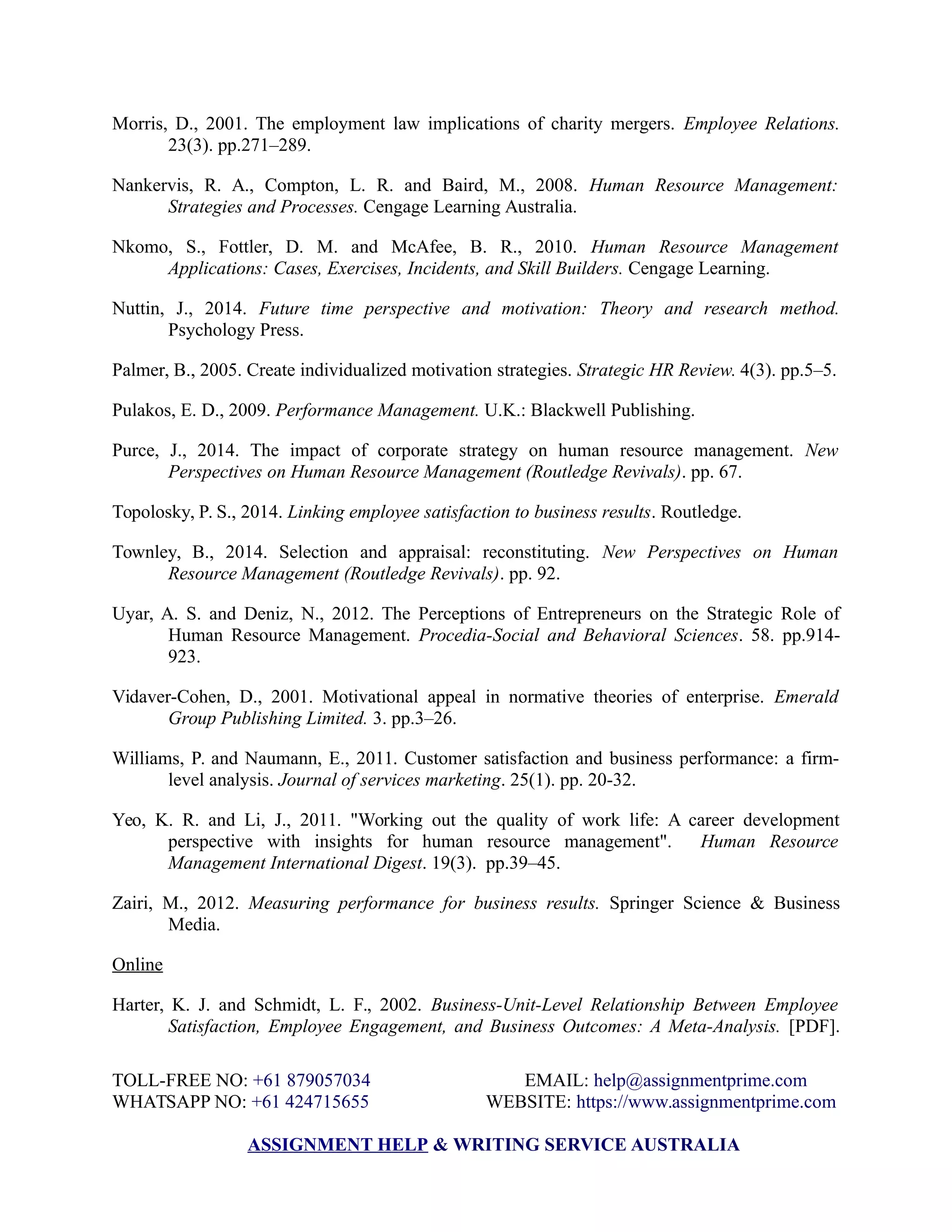 Sample Assignment on Human Resource Management | PDF