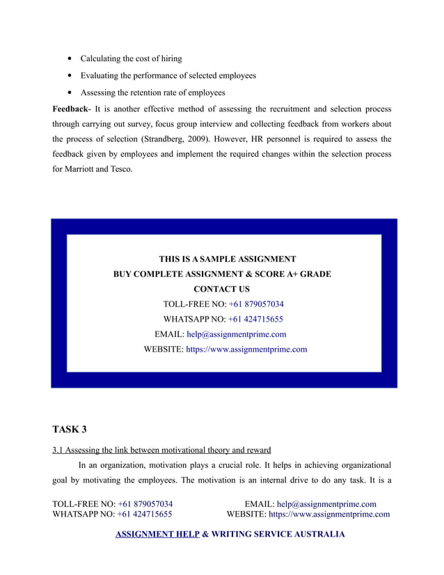 Sample Assignment on Human Resource Management | PDF