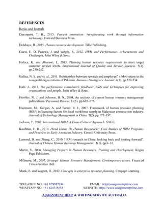 Sample Assignment on Human Resource Management | PDF