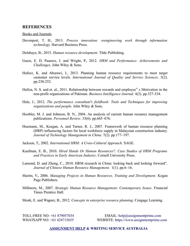 Sample Assignment on Human Resource Management | PDF