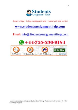 Sample assignment on impact of cruise tourism in coastal areas | PDF