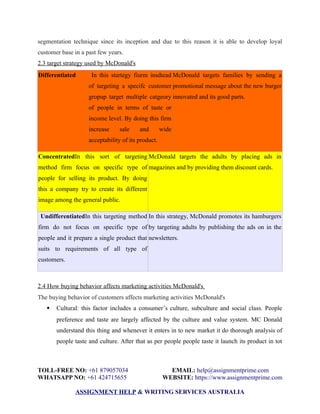 Sample Assignment on Marketing Principles - Assignment Prime Australia ...