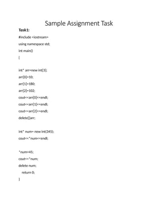 Sample Assignment Task for the programming.docx