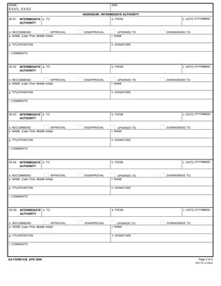 Sample Award Recommendation DA Form 638 | PDF