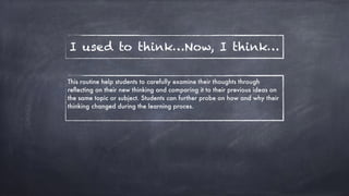 Sample background images of visible thinking routines for padlet walls ...