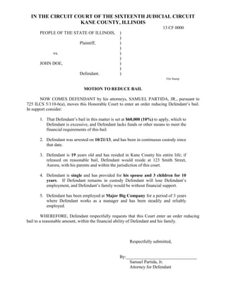 Sample Bail Bond Related Criminal Law Motions | PDF