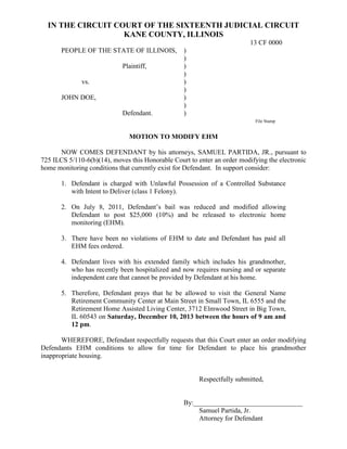 Sample Bail Bond Related Criminal Law Motions | PDF