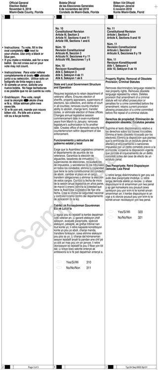 FL Election Sample ballot November 2018 Miami Beach | PDF | Personal ...