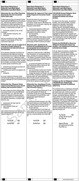 FL Election Sample ballot November 2018 Miami Beach | PDF