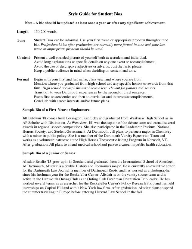  Simple Autobiography Example Cupsoguepictures Short Example