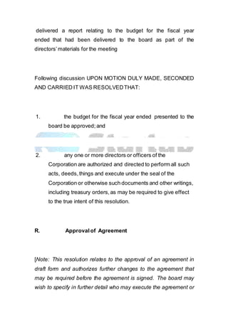 Sample Board Minutes | DOCX