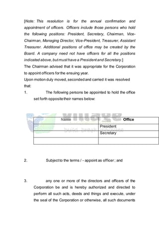 Sample Board Minutes | DOCX