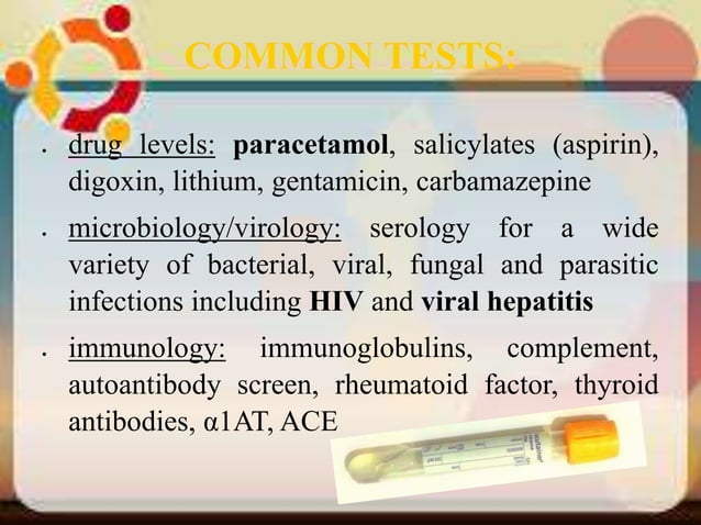 Sample bottles. | PPTX | Blood Disorders | Diseases and Conditions