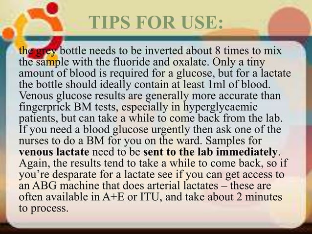 Sample bottles. | PPTX | Blood Disorders | Diseases and Conditions