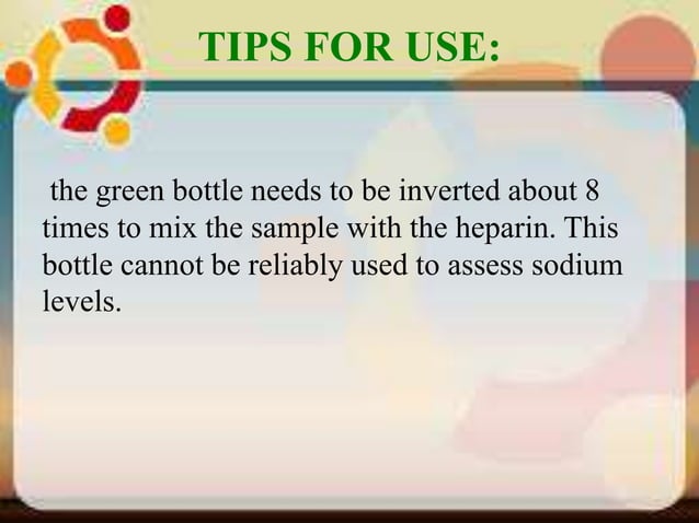 Sample bottles. | PPTX | Blood Disorders | Diseases and Conditions