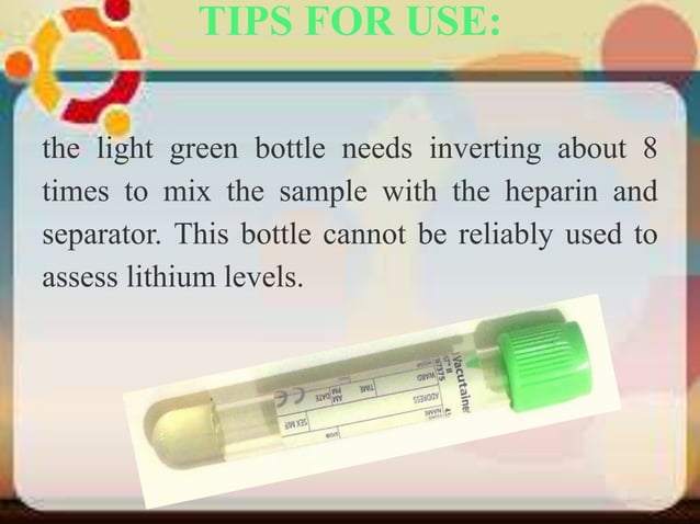 Sample bottles. | PPTX | Blood Disorders | Diseases and Conditions