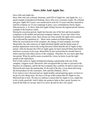 Sample Business Essay | PDF
