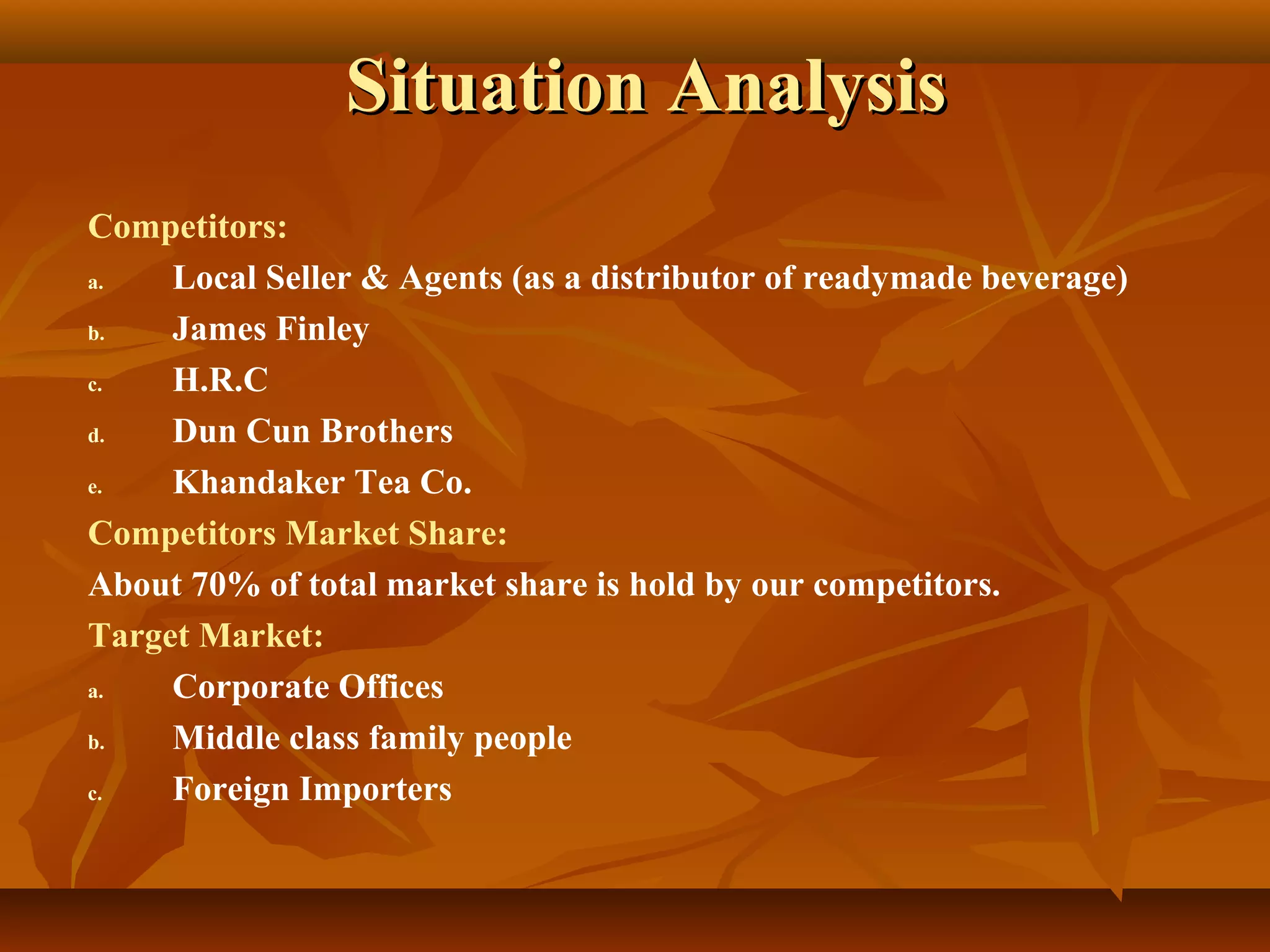 Sample Business Plan Food And Beverage Ppt