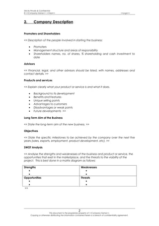 Sample business plan template | DOC