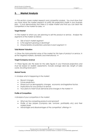 Sample business plan template | DOC