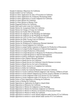 Sample california and federal law and motion documents at 80% off! | DOC